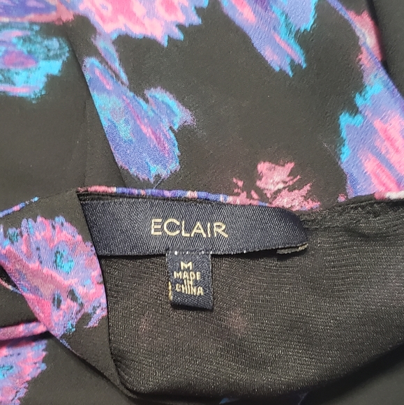 Eclair | Dresses | Eclair Tent Cut Black Psychedelic Flower Dress M ...